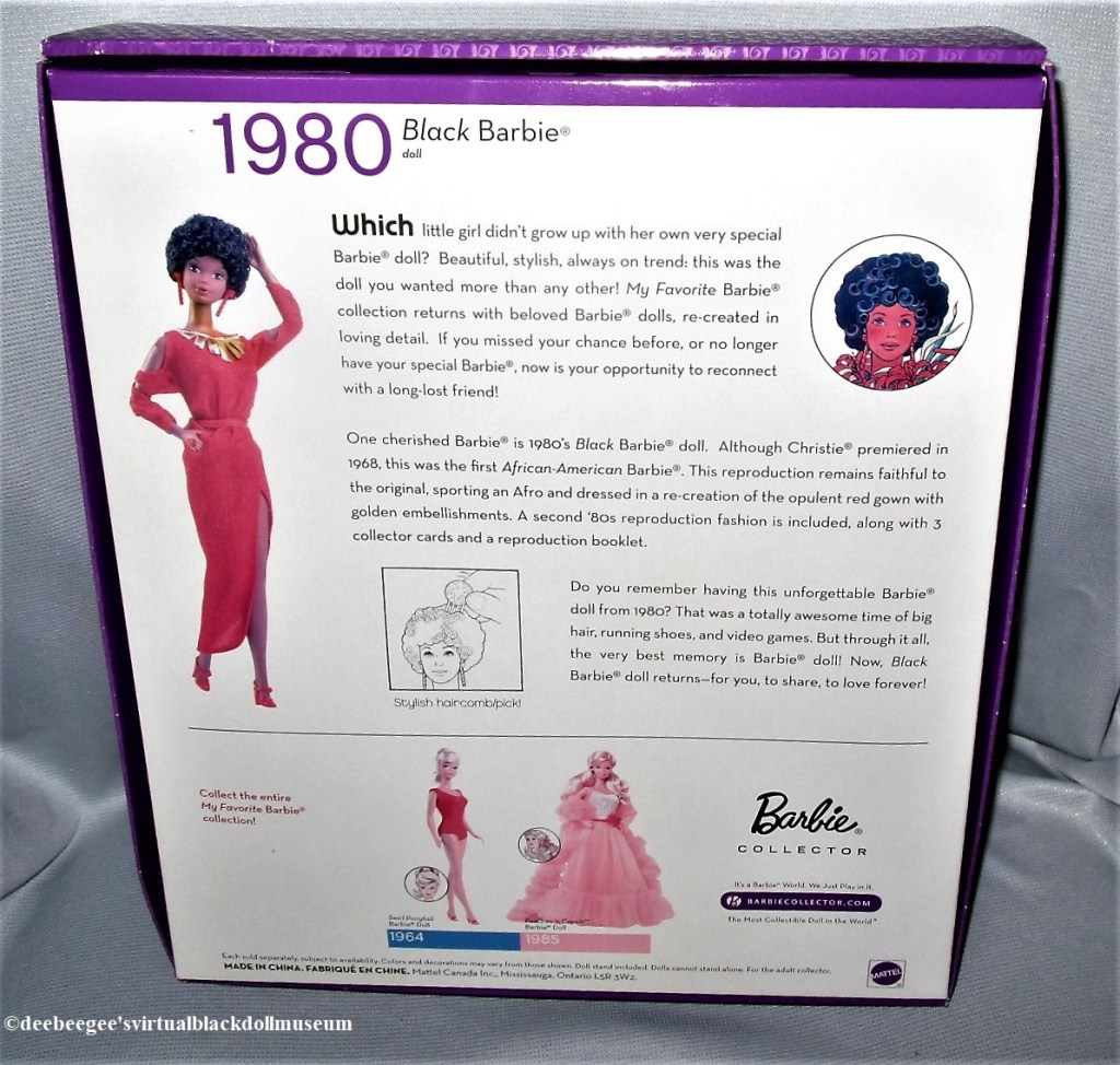 1980 Black Barbie Reproduction – DeeBeeGee's Virtual Black Doll Museum™